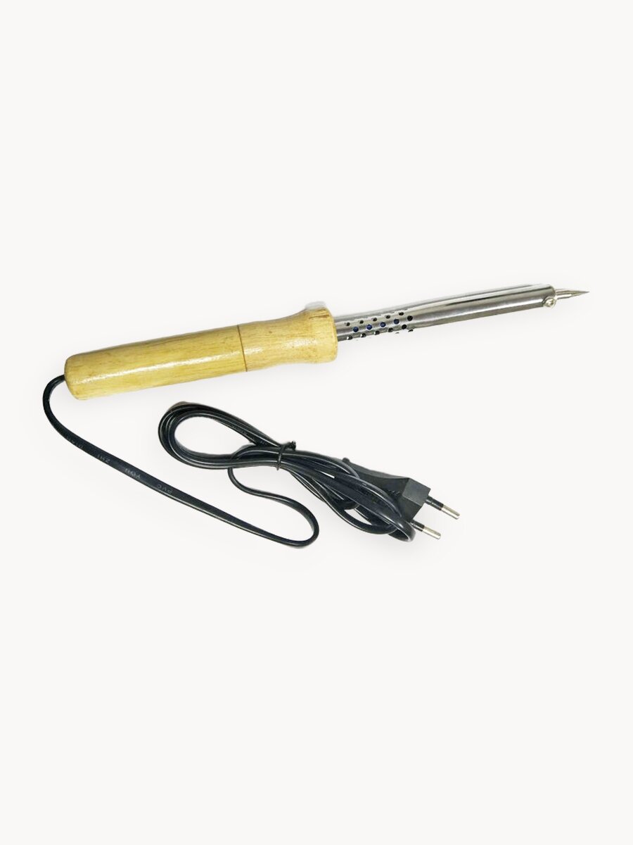 Паяльник HAIHANG HL015A, мощность 30 W, деревянная ручка, питание 220 В