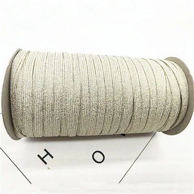 Эластичная лента серая, 2yard, gillter beige