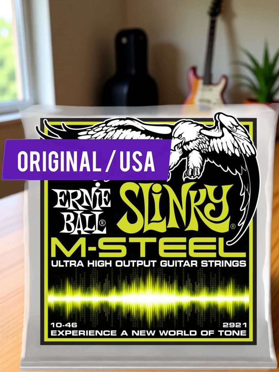 Ernie Ball 2921 M-Steel Slinky Regular 10-46 - Струны для электрогитары