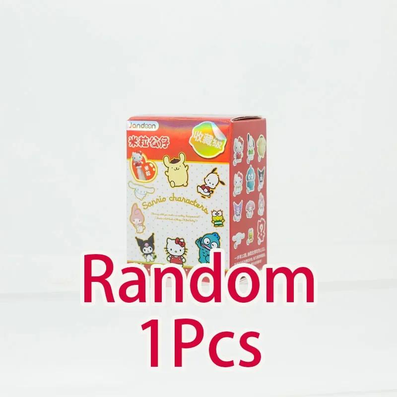 Фигурки в стиле Sanrio: Hello Kitty, Pochacco, Pom, Purin, Kuromi — мини-статуэтки из ПВХ, 5–7 см, коллекционные