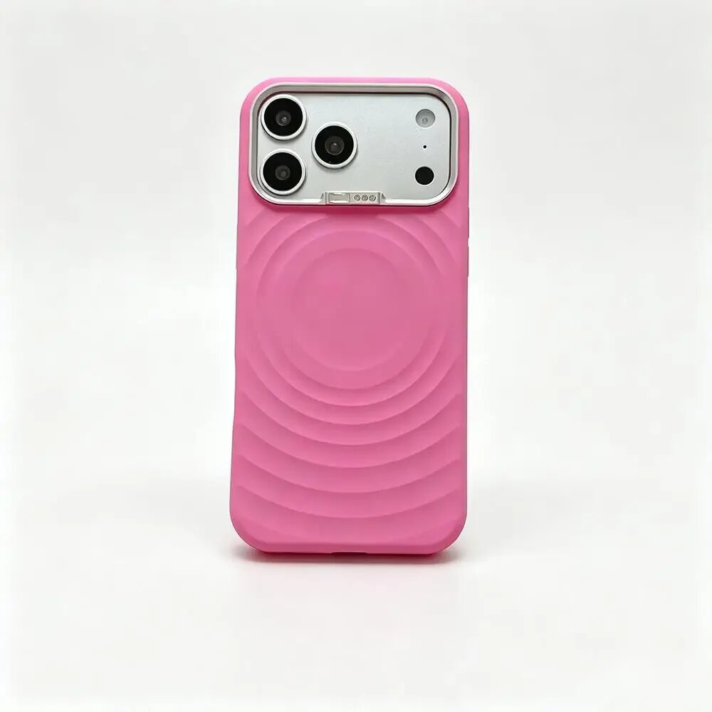 Чехол для iPhone 17 16 15 14 Pro Max с эффектом водной ряби, Розовый, Rose, iPhone 17 Pro Max