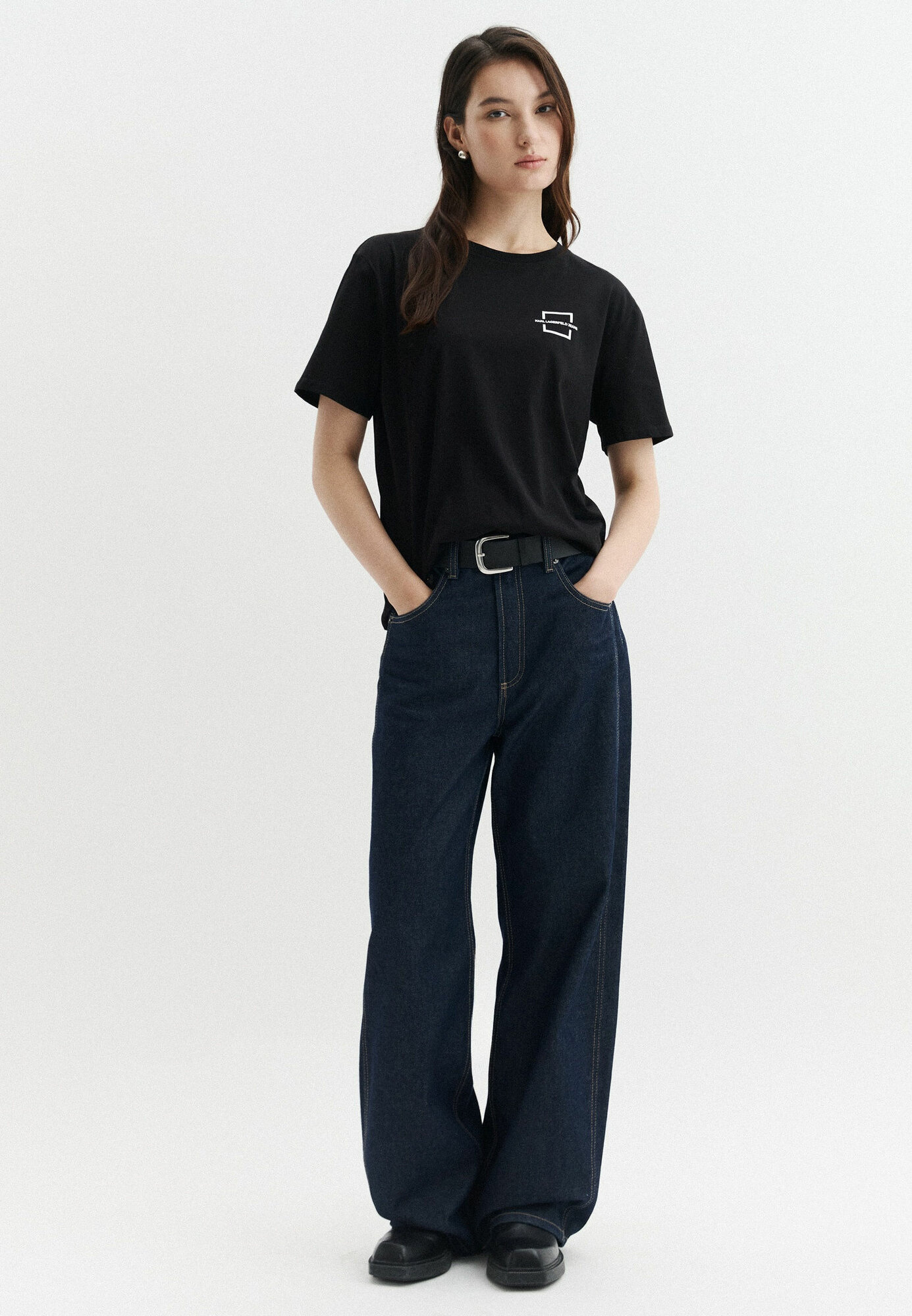 Футболка KARL LAGERFELD JEANS, 1 шт., размер M, черный — фото 1