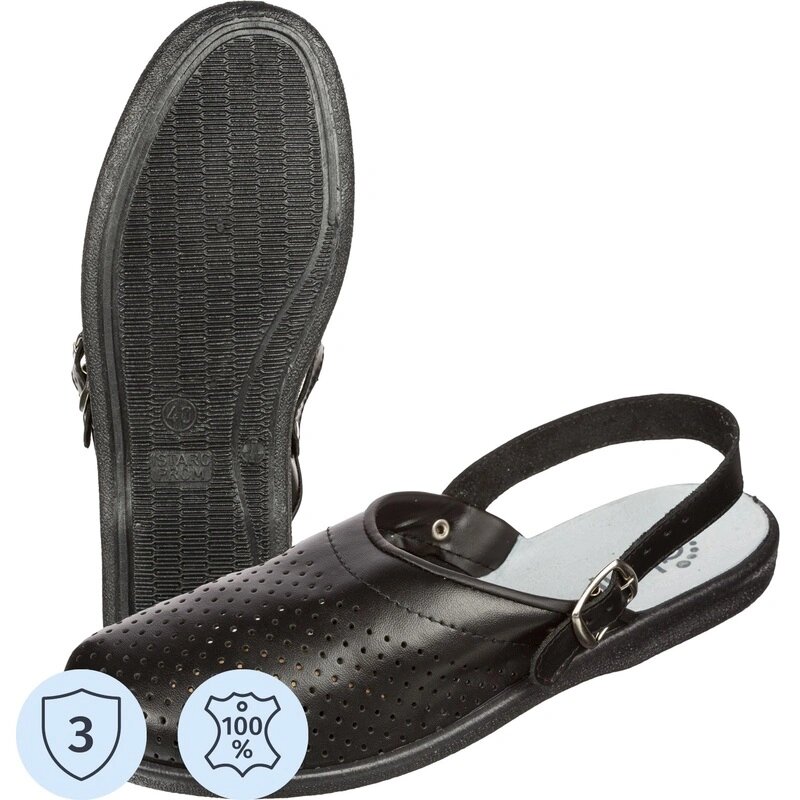 Сабо мужские алми (арт. 7202-00101) Павел, черные, р.44