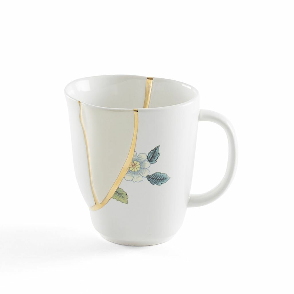 Кружка Seletti Kintsugi 09651 из фарфора / Дизайнерская посуда из фарфора (Италия)