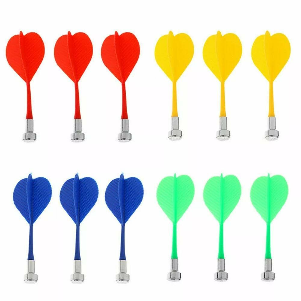 12pcs Цветной магнитный дротик Детский Внутренняя игра Безопасная замена