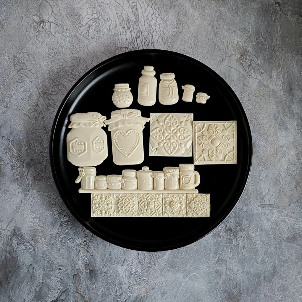 Набор отливок из пластика для скрапбукинга Кухня к коллекции "Golden Harmony"