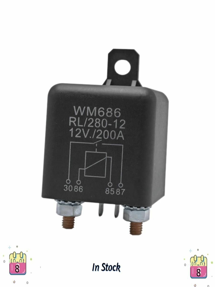 Реле изоляции аккумулятора 12 В 4-контактный WM686 пусковое автомобильный переключатель ВКЛ/выкл нормально разомкнутое реле RL/280 200A