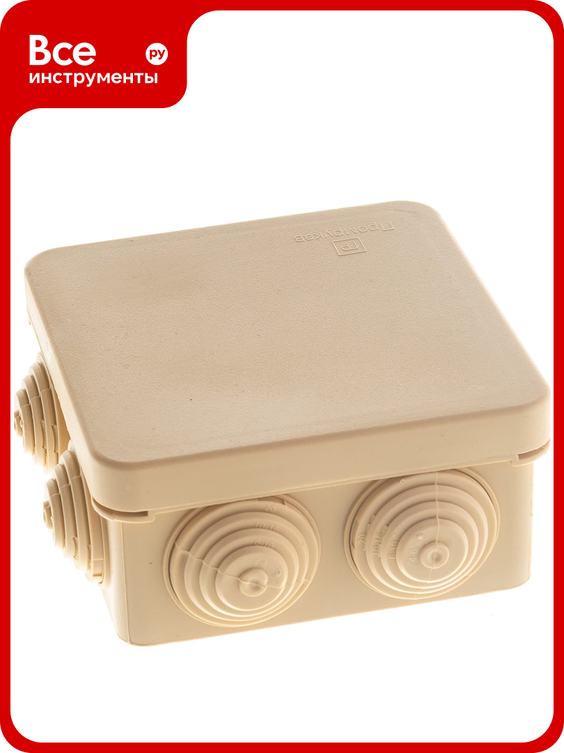 Распределительная коробка Промрукав 40-0210-1001 для о/п безгалогенная HF сосна 80х80х40 1 шт 40-0210-1001