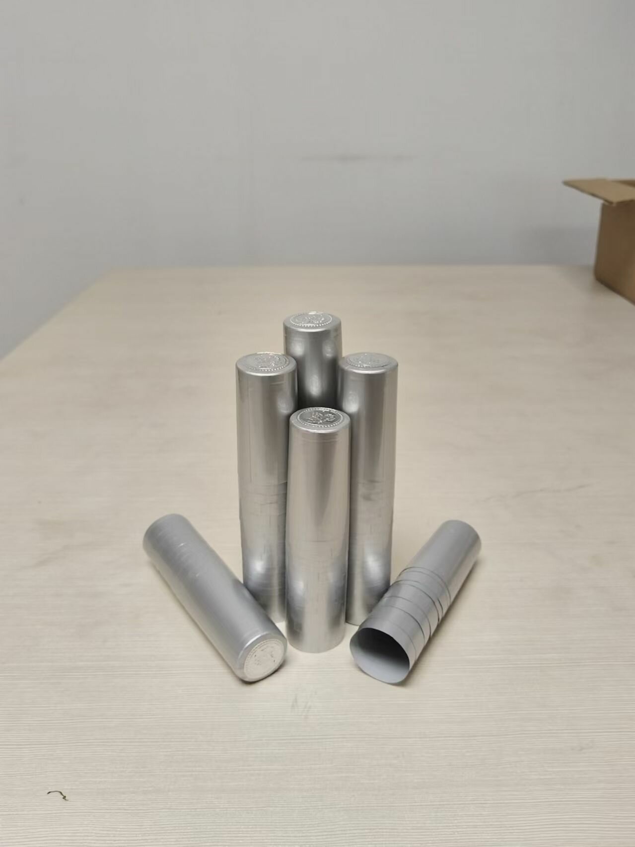 Термоколпачки колпачки для винных бутылок, Серебро, 100 шт. (30х60 мм.)