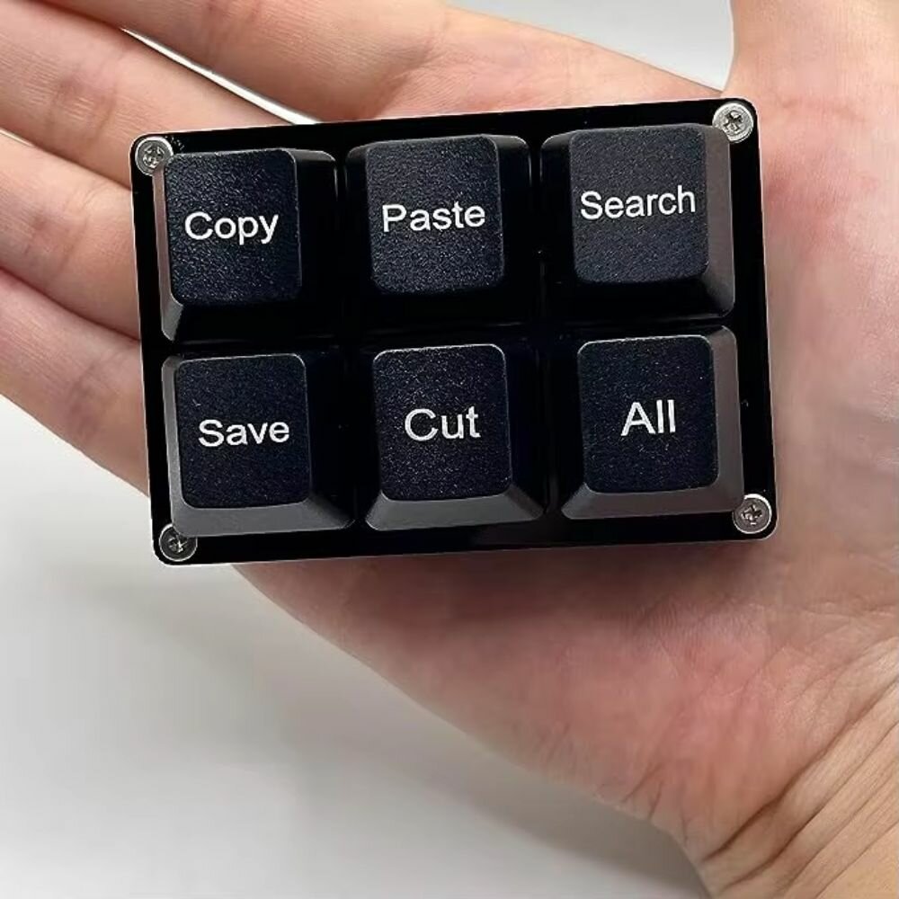 6-клавишная программируемая механическая клавиатура OSU для рабочих игр с функцией копирования, вставки, поиска, сохранения и вырезания