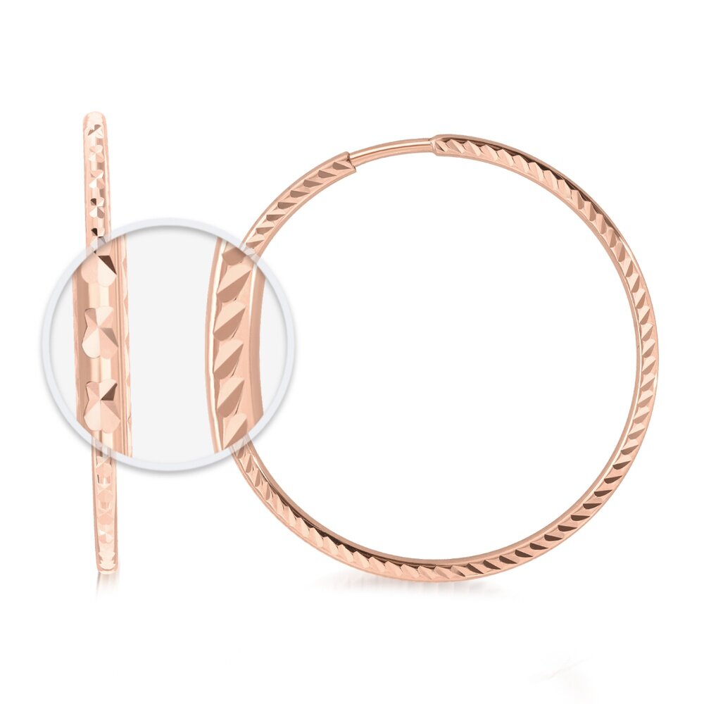 Серьги конго, красное золото, 585 проба