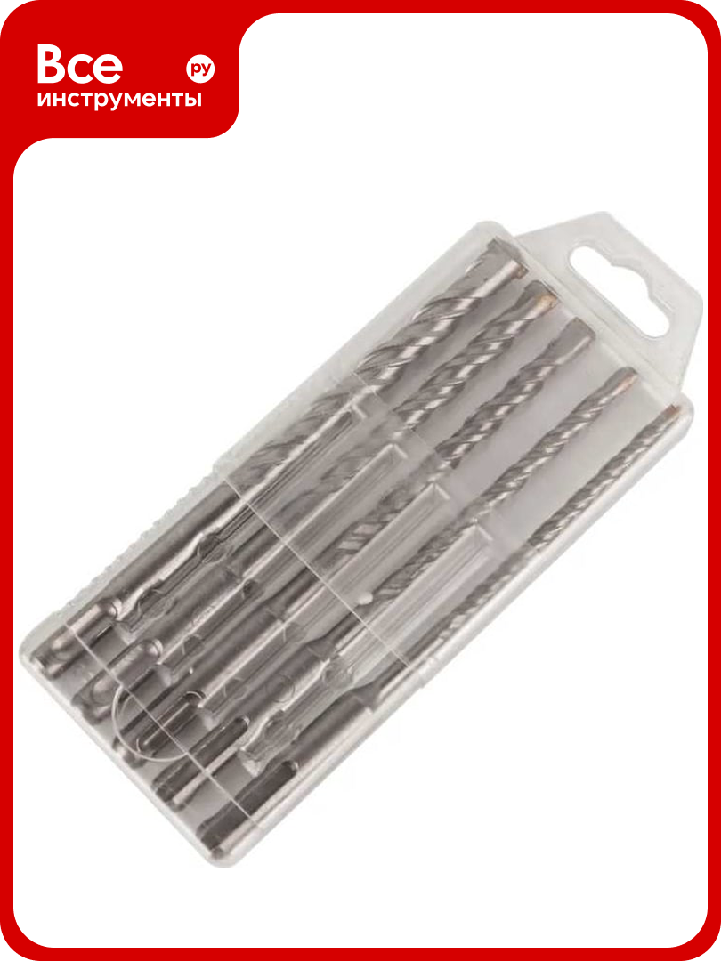 Набор буров SDS-plus 5 шт GROSSMEISTER, ударного сверления бетона, работы бура