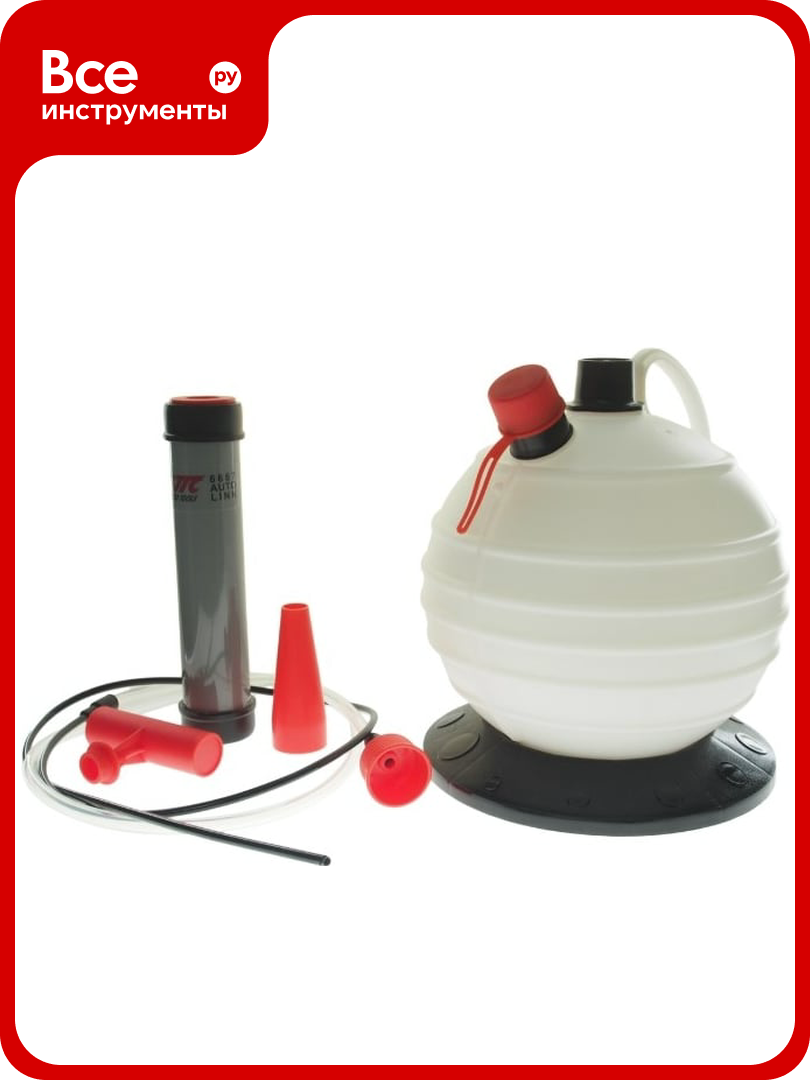 Приспособление для откачивания масла через щуп, ручное 6л JTC 6667 для удаления отходов и стружки