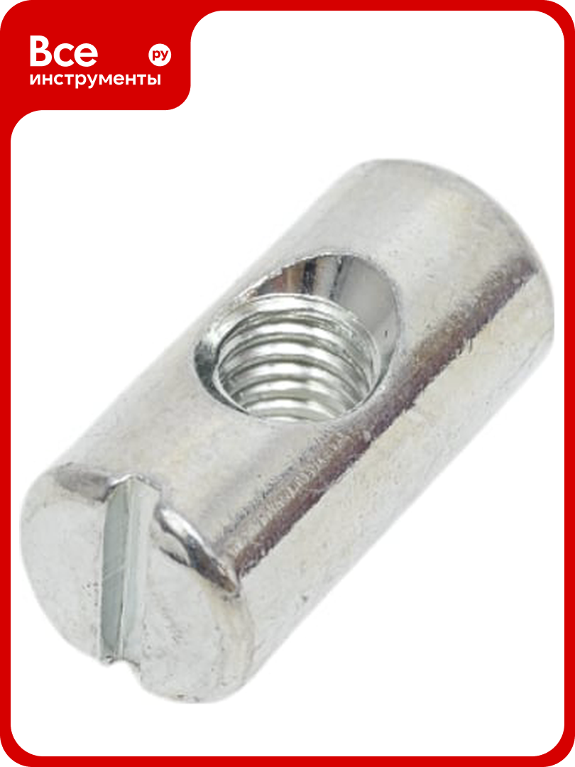 Гайка-бочонок 23 Болта М6, 10x20 мм, для мебели, 10 шт. гб61020, 10 мм, мебельным винтом