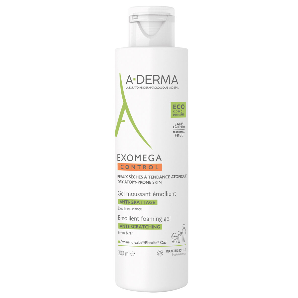 A-Derma Exomega Control экзомега CONTROL Смягчающий пенящийся гель 200 мл