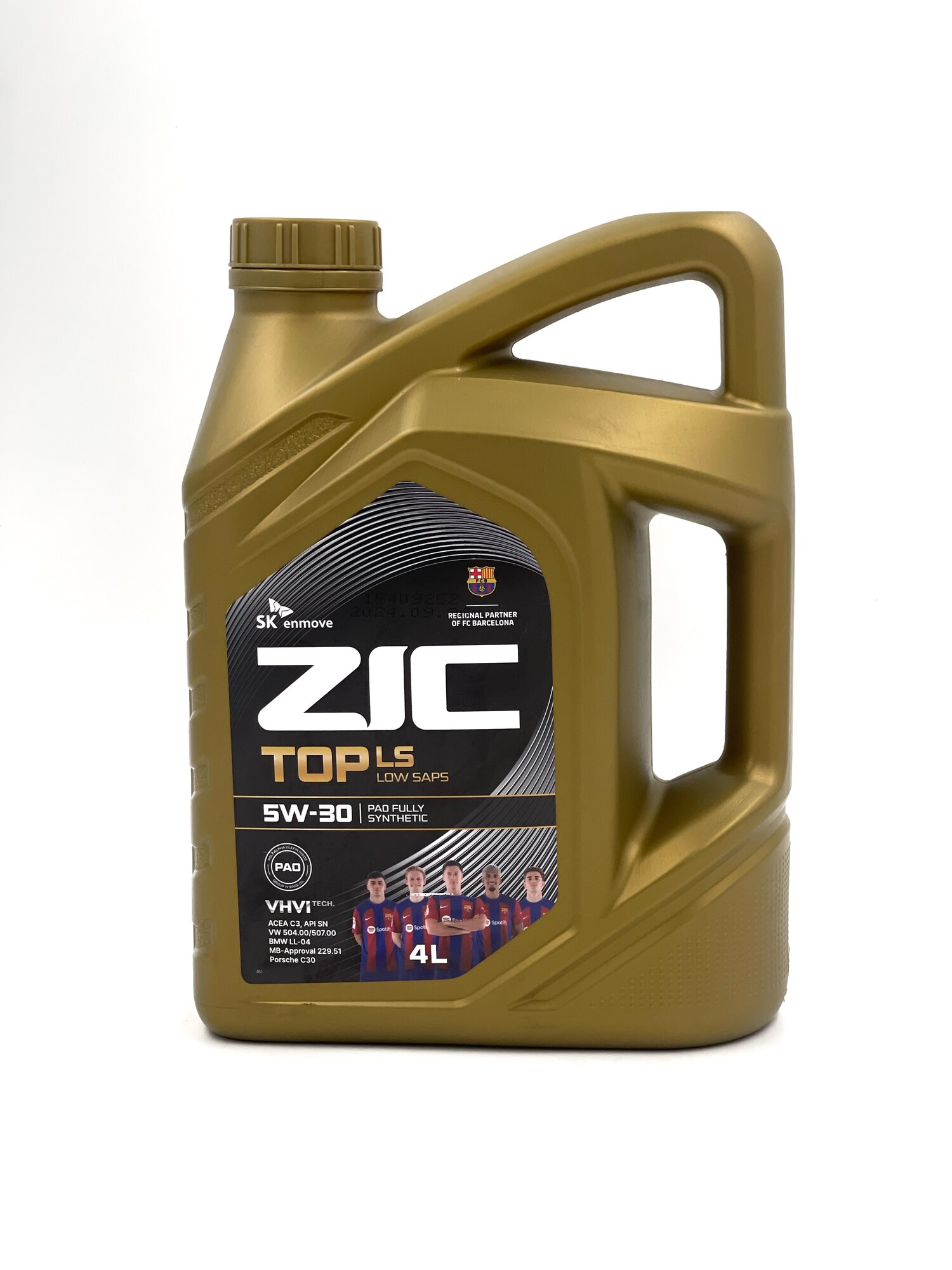 Масло моторное ZIC TOP LS 5w-30, синтетическое, 4 литра, для авто