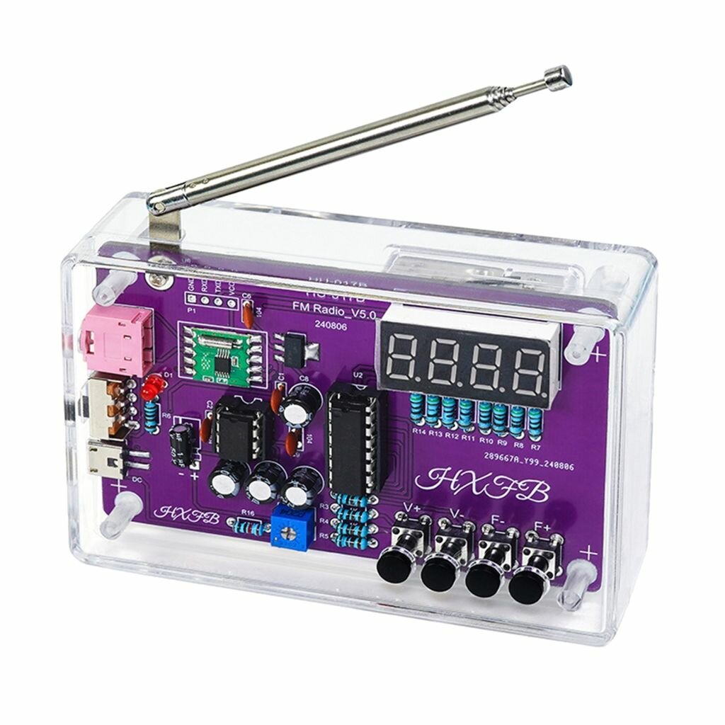 Комплект для сборки радиоприемника FM-цифровой ламповый дисплей версии V5.0 детали с корпусом