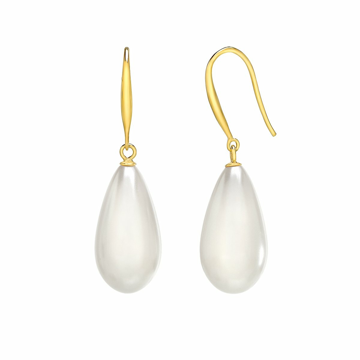 Серьги, серебро, 925 проба, золочение, жемчуг