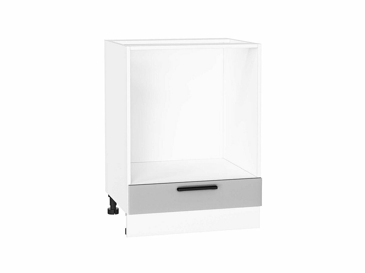 Шкаф нижний под духовку Глетчер, цвет фасада Гейнсборо Силк, цвет каркаса Белый, 816*600*474 мм