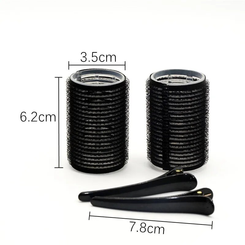 Бигуди пластиковые 4 шт Black 3.5cm Set