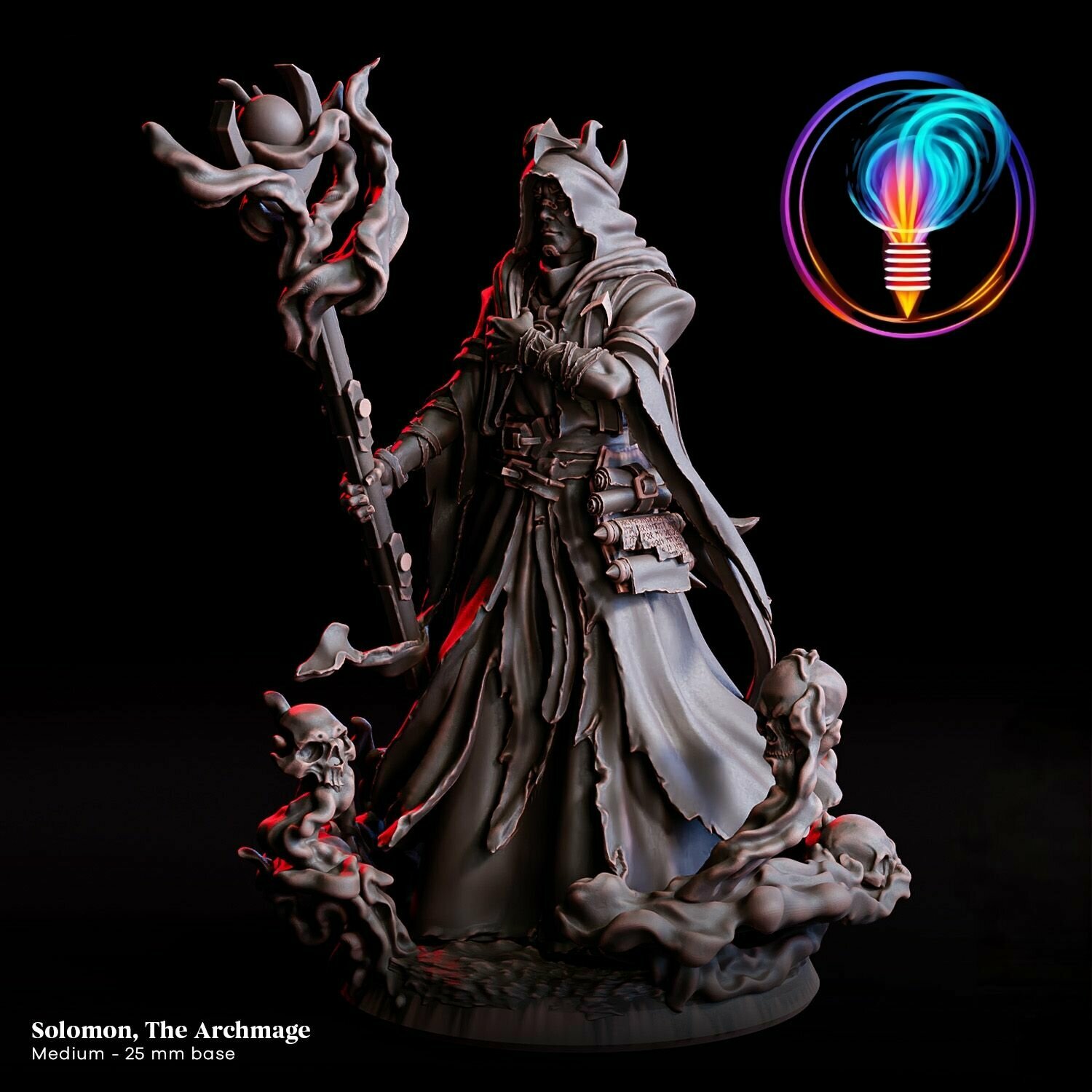 Фигурки для настольных игр, Соломон Архимаг, ДнД, Dangeon and Dragons, sci-fi, pathfinder. база 25mm