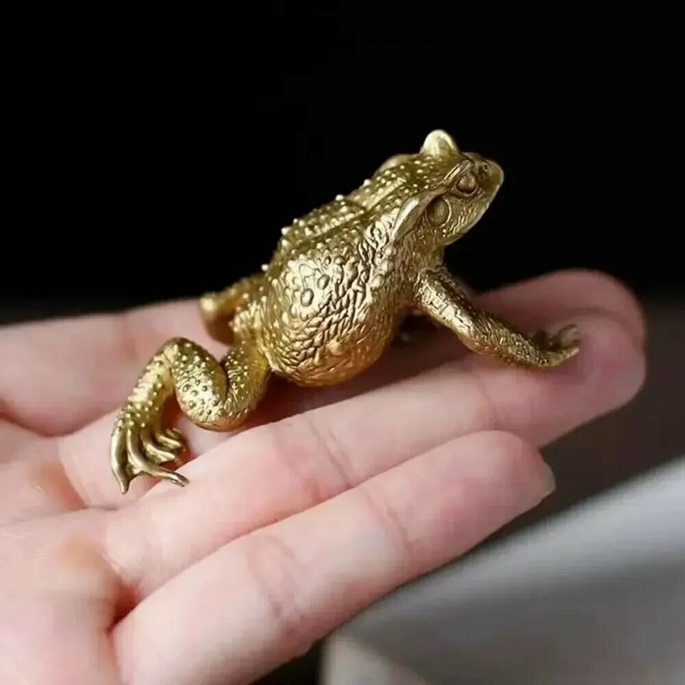 Скульптура жаба, Латунь, Бронза