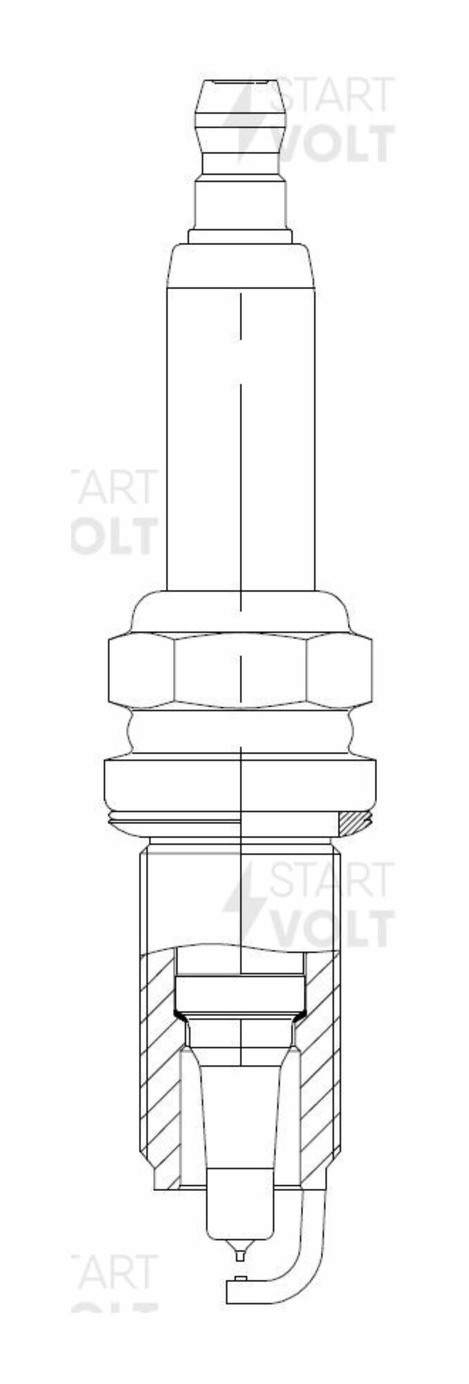 Свеча Зажигания Для А/М Bmw 3 E90 (04-)/5 E60 (04-) 2.5I/X5 E70 (06-) 3.0I Ir+Pt (Vsp 2608)(Startvolt Vsp2608)