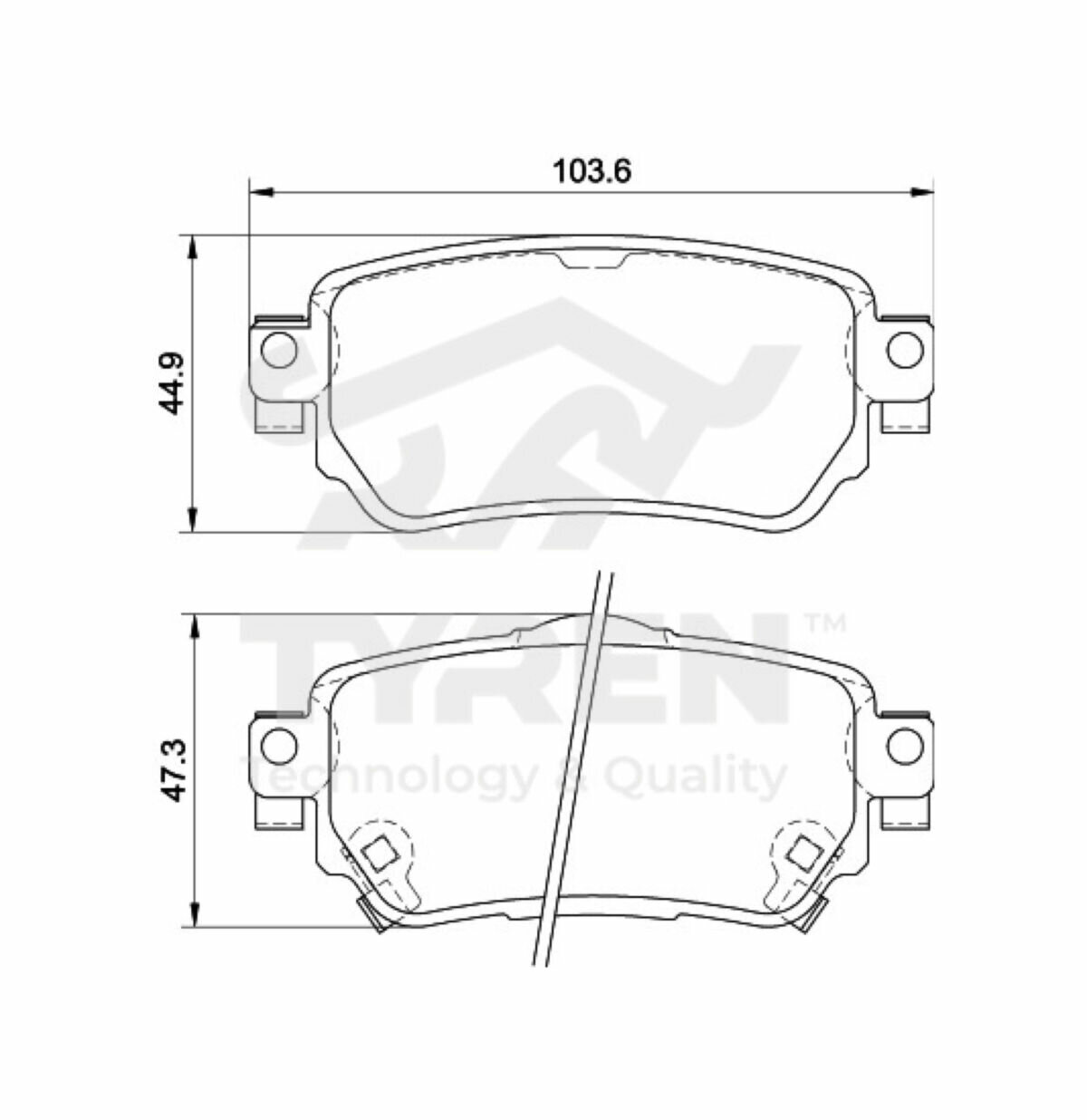 Колодки Тормозные Дисковые, Задние Nissan Qashqai Ii 13>, X-Trail Iii 13>, Kadjar 15>(Tyren Tyr1212271)