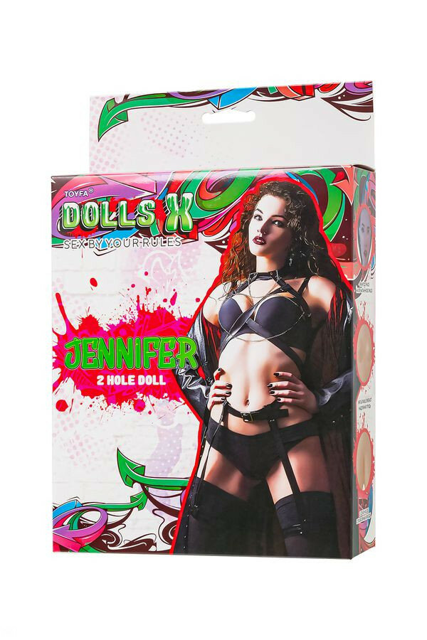 Кукла любовная Jennifer шатенка, TOYFA Dolls-X с двумя отверстиями,150см