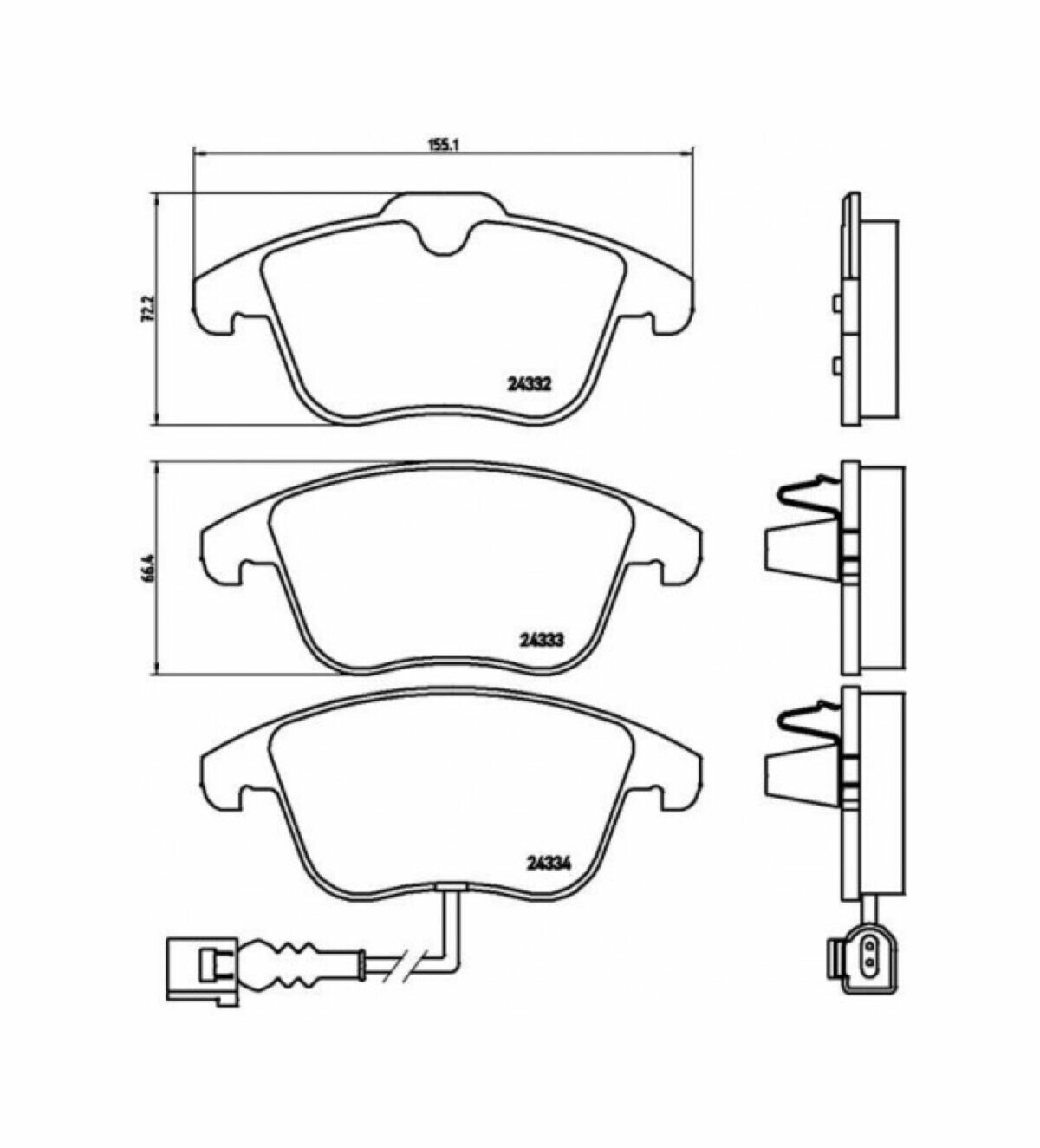 Колодки Vw Tiguan 5N_ 11/07=>(Brembo P85112)