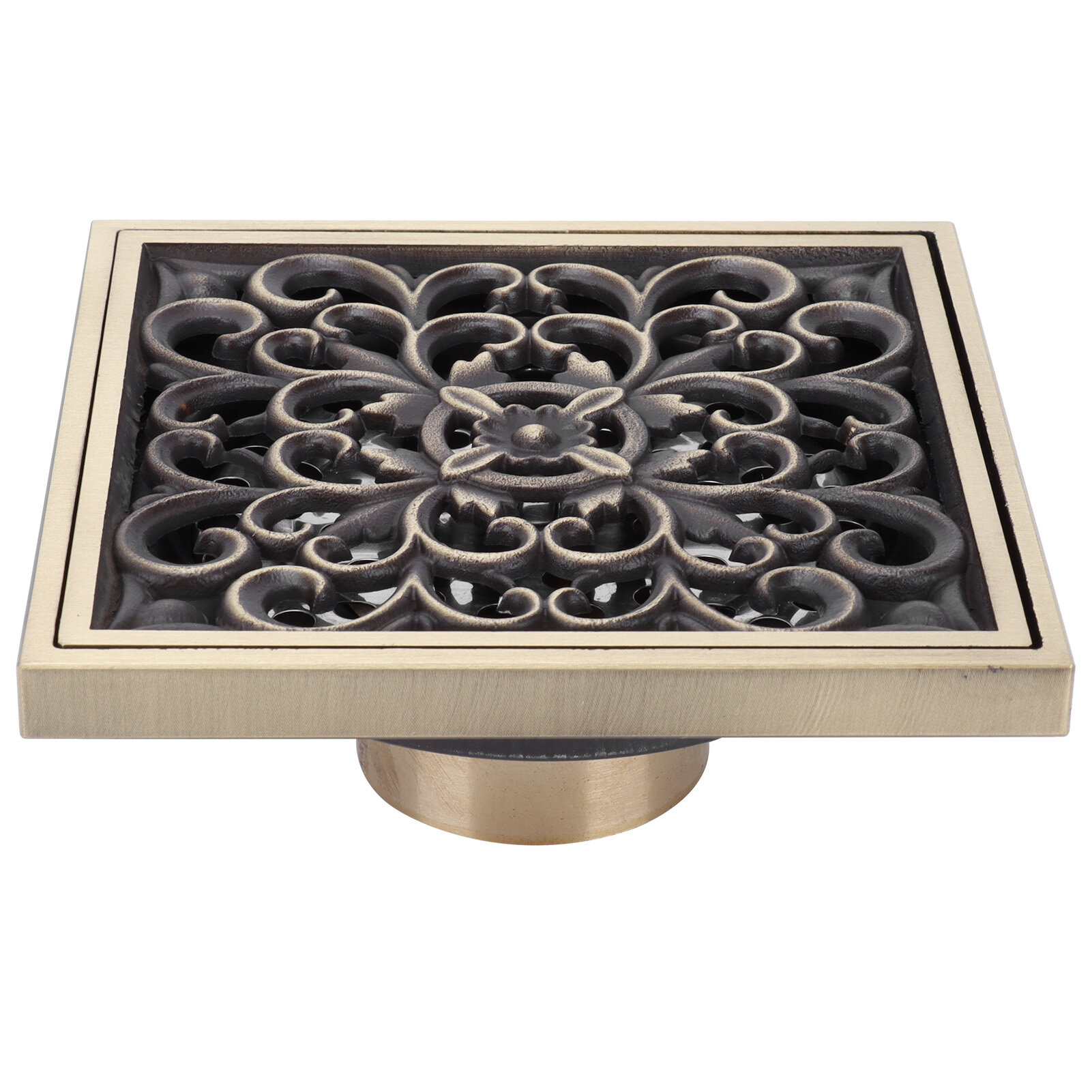 Антикварный сливной комплект для пола 10x10 см, слив для душа для ванной, туалета, балкона, гаража, слив для дезодоранта с простой установкой