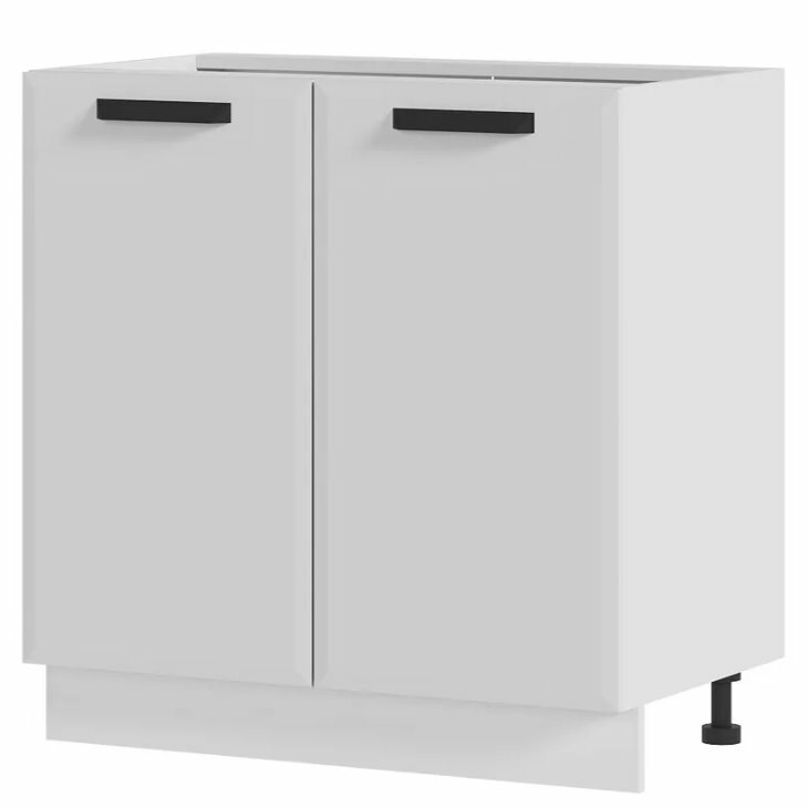 Кухонный напольный модуль, шкаф-тумба для кухни 80см шкаф нижний - Суперматовый белый (Без столешницы)