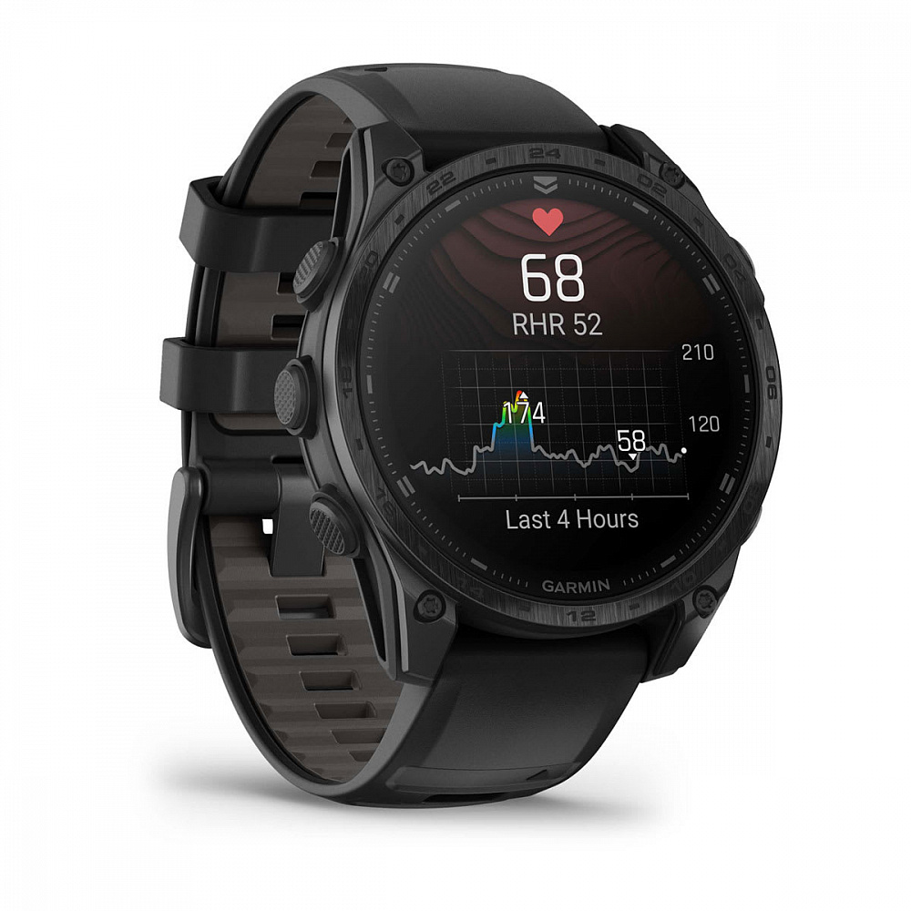 Смарт-часы Garmin Tactix 8 - 47 мм, AMOLED, черный, черный силиконовый ремешок (010-03405-01) — фото 1