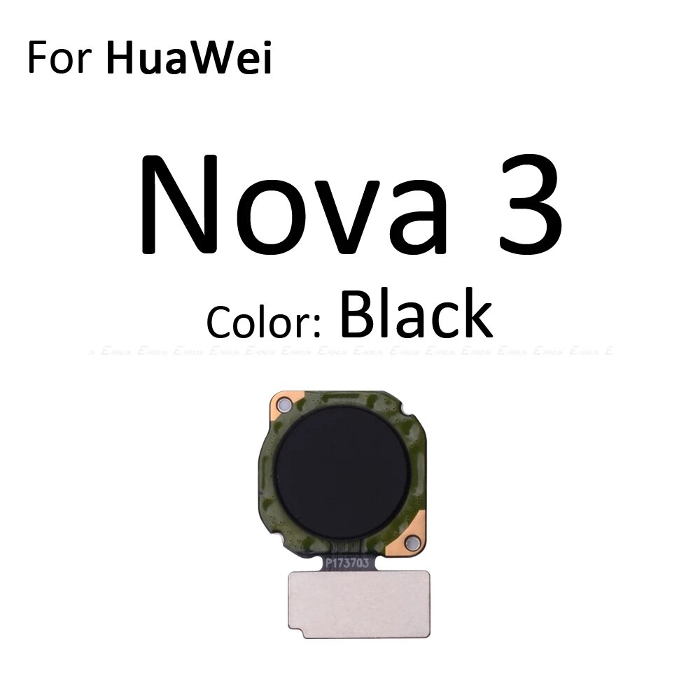 Touch ID, разъем отпечатков пальцев, сканер, датчик, ключ возвращения дома, кнопка For Nova 3 Black