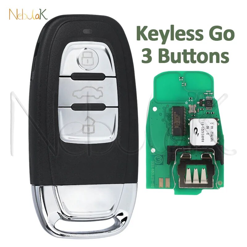 Ключ без ключа для Audi A4 A5 RS4 A7 A8 Q5 315/433/868 МГц, подходит для 868MHZ Keyless, 3 buttons