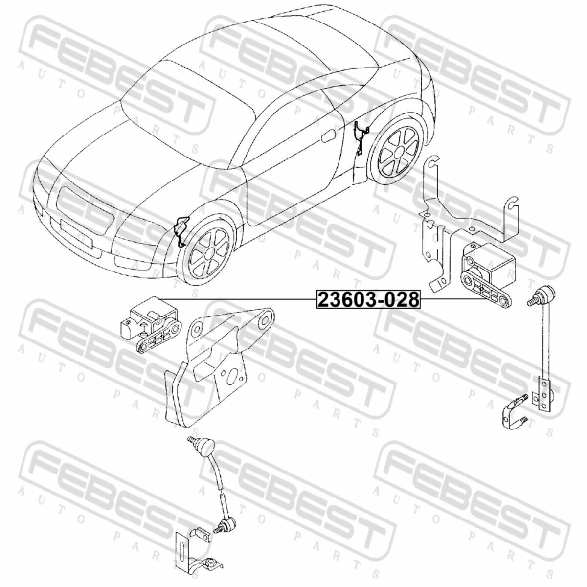Датчик Положения Кузова(Febest 23603-028)