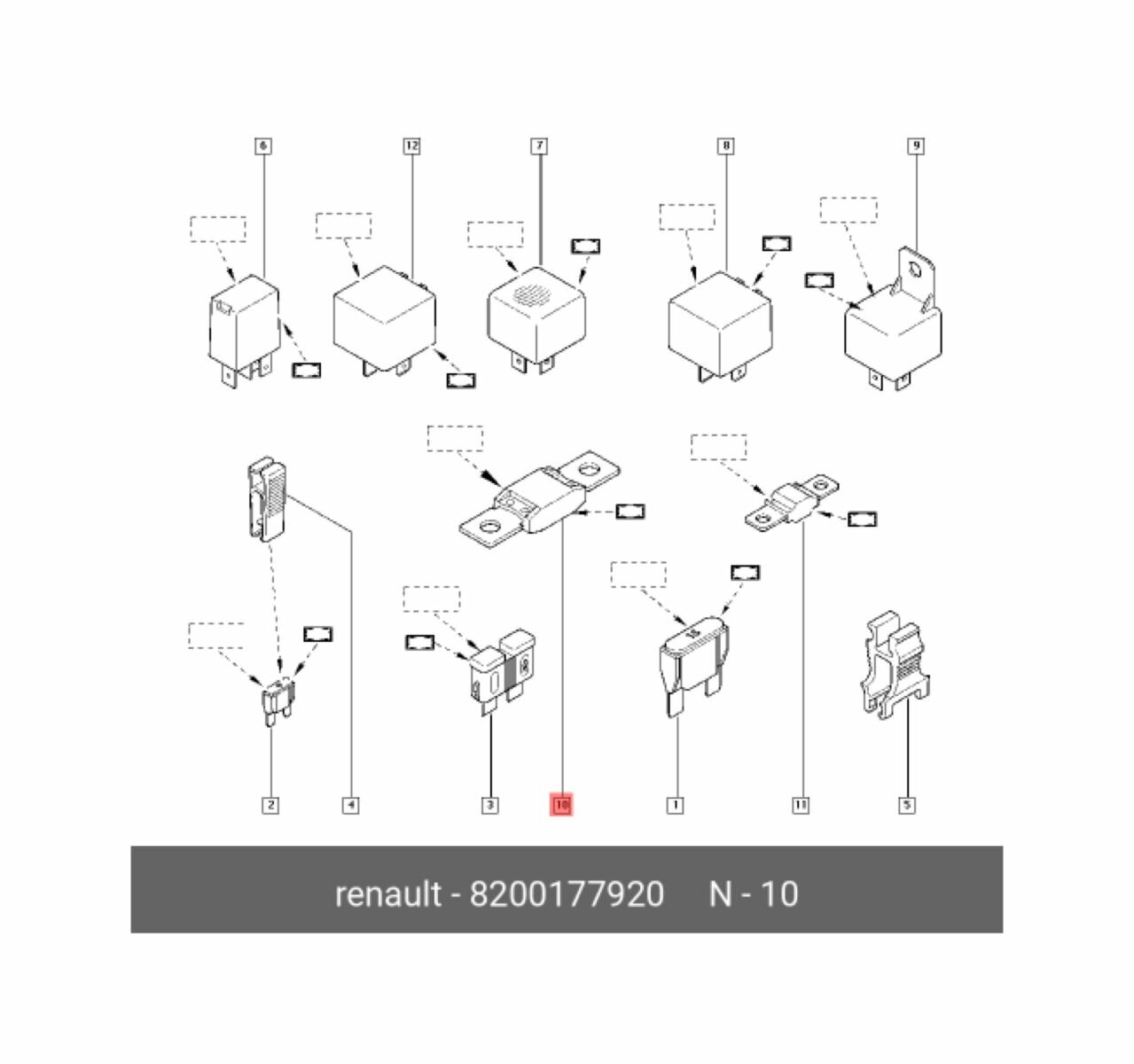 Предохранитель Стартера 350A [Org](Renault 8200177920)