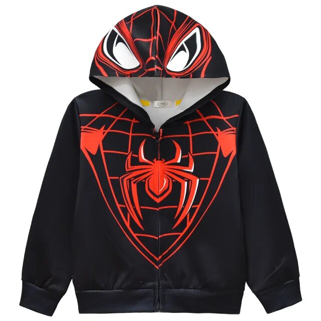Детские толстовки с капюшоном с Человеком-пауком Marvel для мальчиков, одежда для детей, куртка с Человеком-пауком для маленьких мальчиков, спортивные пальто на молнии, детский подарок