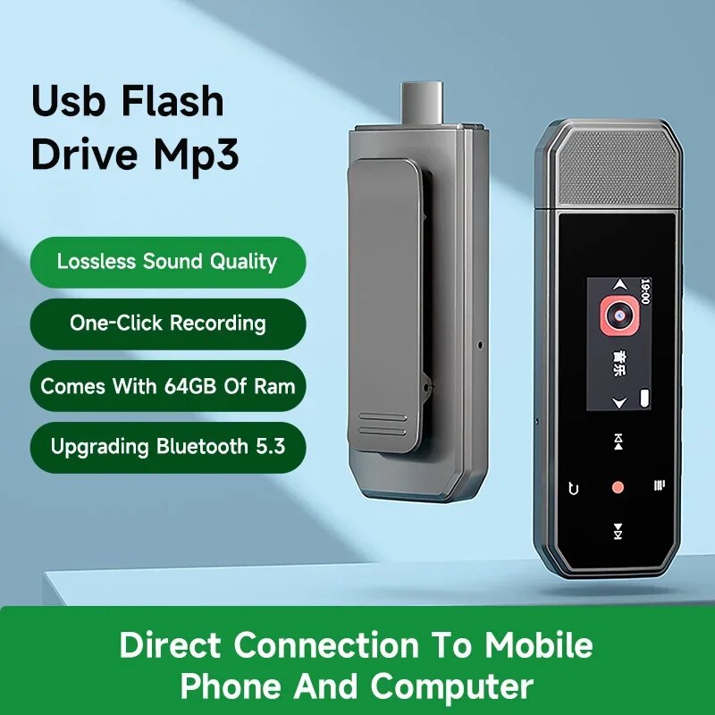 RUIZU MP3-плеер 64 ГБ с Bluetooth Black-64GB