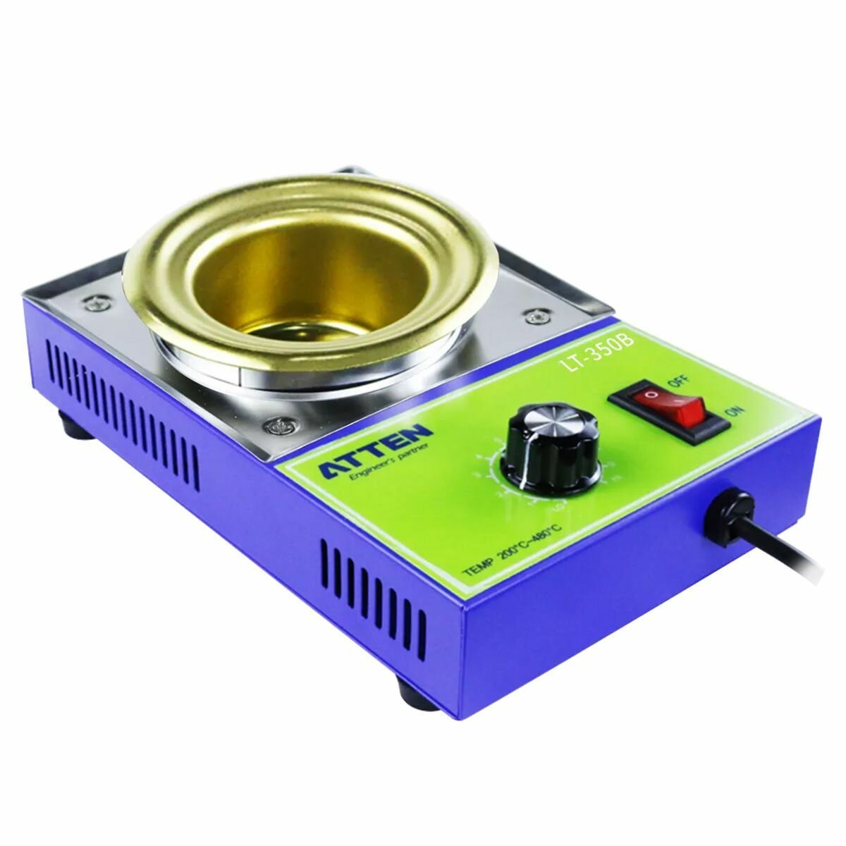 Паяльная ванна ATTEN LT350B, сталь, 200Вт, синяя/зеленая, 50мм