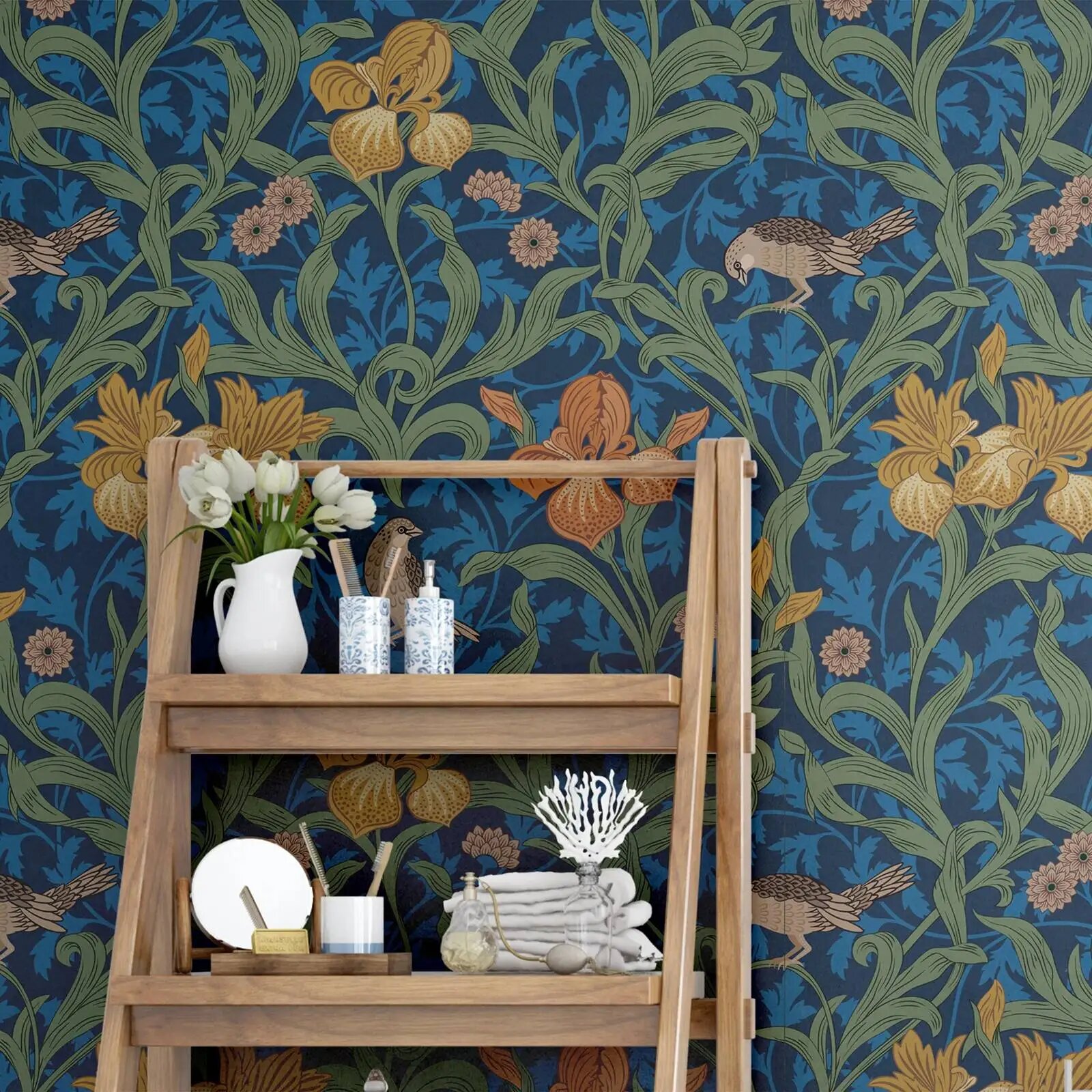 Обои Pixel&Wall Темные ботанические обои Pixel&Wall, Non-Woven Wallpaper, 50cm x600cm