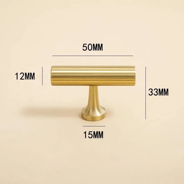 Стильная ручка для ящиков из твердой латуни для спальни с ручкой кухонного шкафа (50мм * 33 мм) 1 шт.