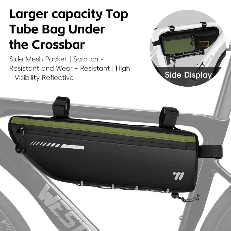 Велосумка подседельная WEST BIKING 2.6л Black Green