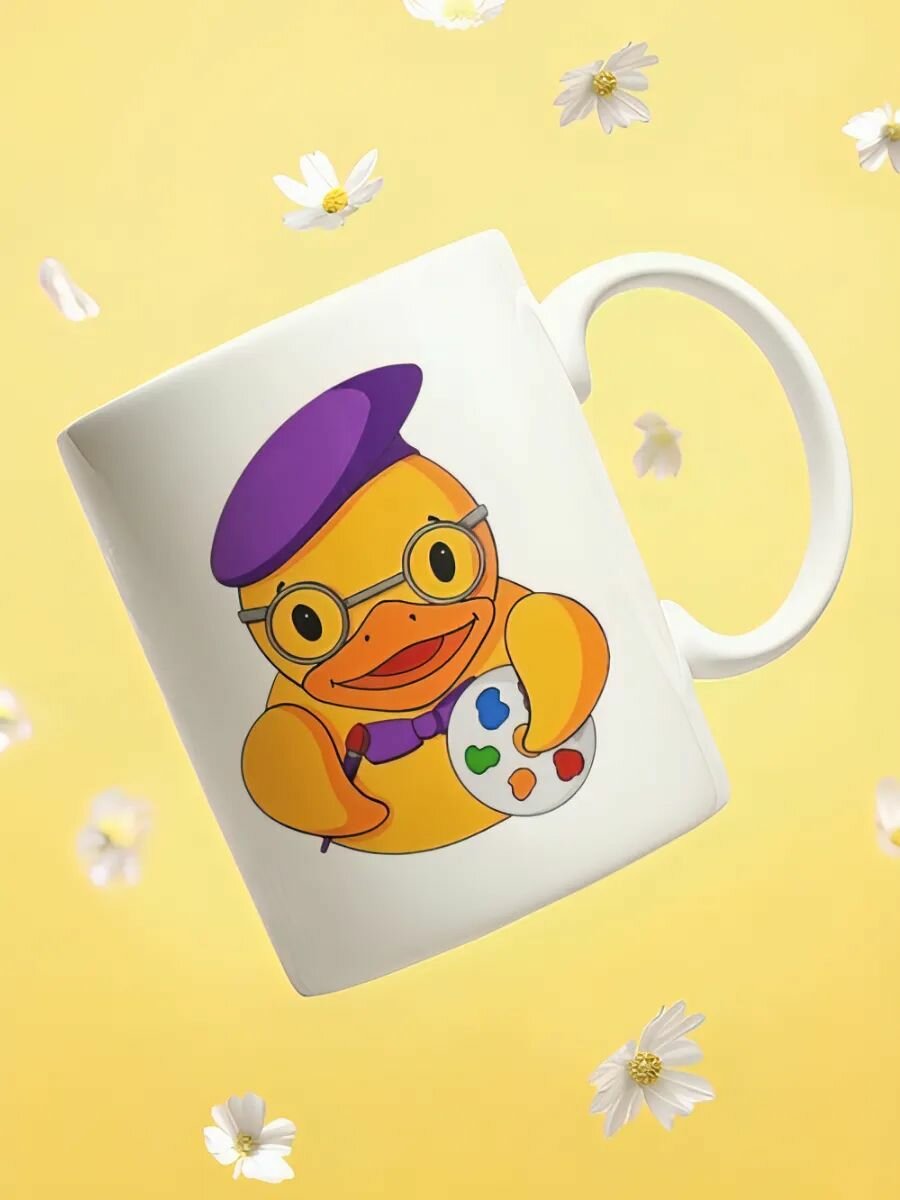 Кружка подарочная Уточка Художник, 330 мл