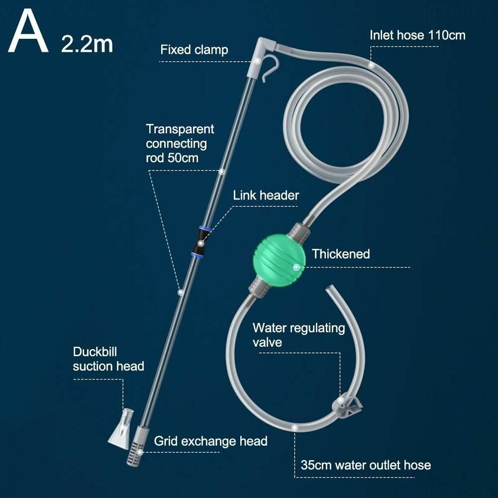 Сифон для аквариума, чистки грунта /мойки аквариумов/слива и перелива воды.