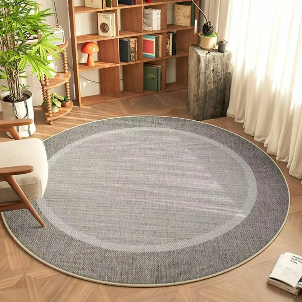 КоверКовер, 3D, круглый, для гостиной, дивана, латексная основа, полиэфирное волокно