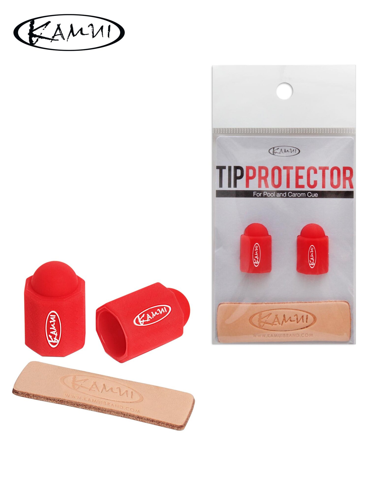 Набор для защиты бильярдной наклейки Kamui Tip Protector, красный, 1 шт.
