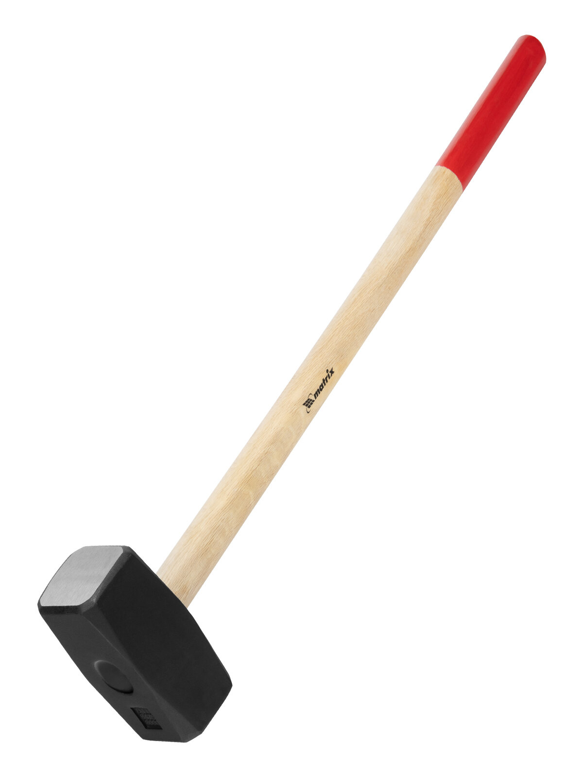 Кувалда 8 кг Matrix, 900 мм, кованая головка из стали 45 с защитным покрытием и деревянная рукоятка, 11038