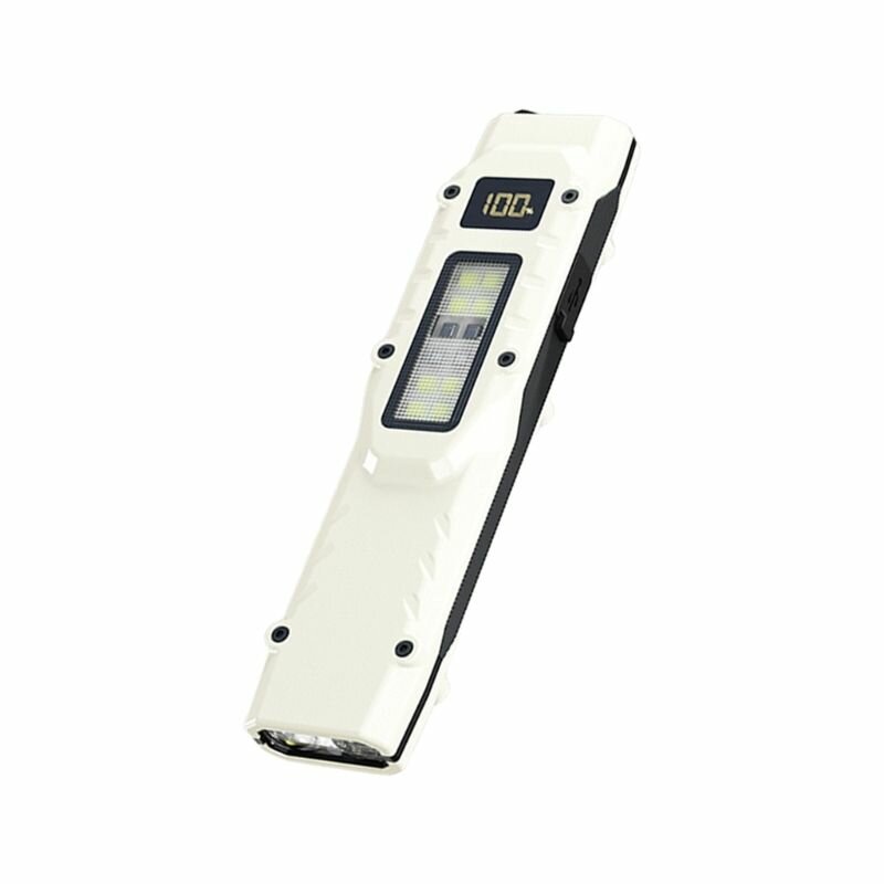 Фонарик с держателем для ручки-белый