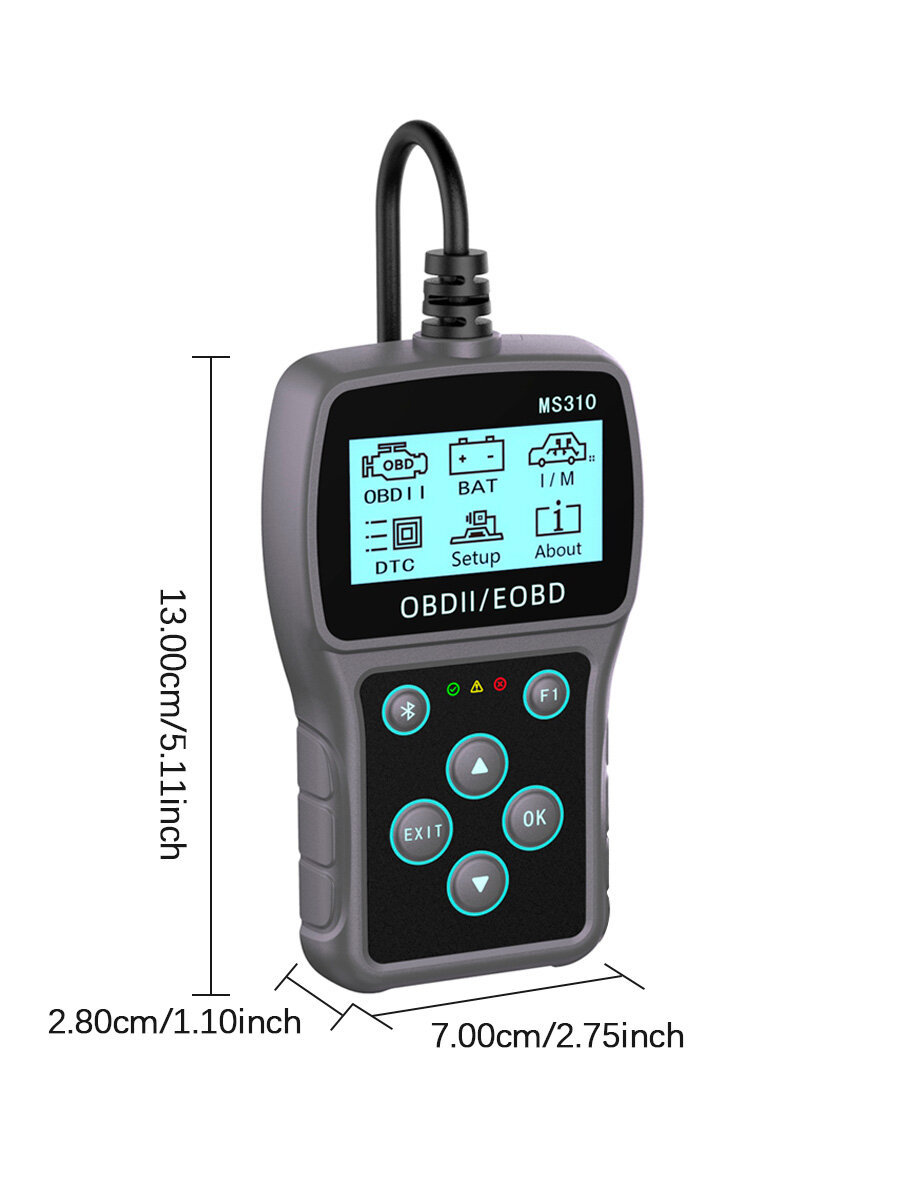 Автосканер MS310 OBDII/EOBD Профессиональный диагностический сканер Чтение и удаление ошибок Проверка Check Engine